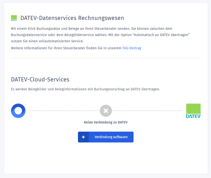 Steuerberater-Export: DATEV-Cloud-Services